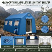 China Blue Inflatable Medical Service Shelter Waterproof PVC Air Beam Tent Mobile Care Room Custom Supplier for sale