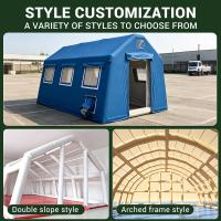 China Blue Inflatable Medical Service Shelter Waterproof PVC Air Beam Tent Mobile Care Room Custom Supplier for sale