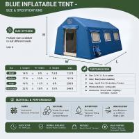 China Blue Inflatable Medical Service Shelter Waterproof PVC Air Beam Tent Mobile Care Room Custom Supplier for sale
