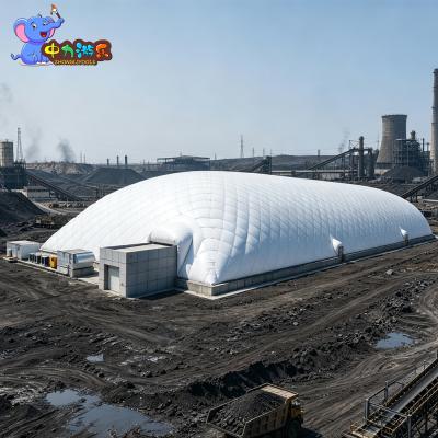China Modular Clear-Span Heavy-Duty Fabric Foundation Pit Shelter with Galvanized Steel Truss for Urban Civil Engineering & Dust Control for sale
