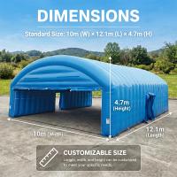 China Large Inflatable Vehicle Shelter Giant Inflatable Tent Portable Garage for Fleet Storage, Maintenance and Temporary Workshop for sale