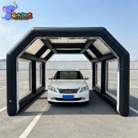 China Portable Inflatable Car Shelter Air Frame Garage Tent with Clear Windows for Vehicle Storage, Car Detailing, Auto Service and Commercial Use for sale