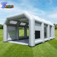 China Custom Giant Inflatable Tent Air Beam Vehicle Shelter 6m × 11.6m × 3.9m with Clear Windows for Car Storage, Detailing, Temporary Workshop and Commercial Use for sale