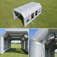 China Custom Giant Inflatable Tent Air Beam Vehicle Shelter 6m × 11.6m × 3.9m with Clear Windows for Car Storage, Detailing, Temporary Workshop and Commercial Use for sale