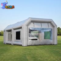 China Custom Giant Inflatable Tent Air Beam Vehicle Shelter 6m × 11.6m × 3.9m with Clear Windows for Car Storage, Detailing, Temporary Workshop and Commercial Use for sale