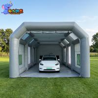 China Custom Giant Inflatable Tent Air Beam Vehicle Shelter 6m × 11.6m × 3.9m with Clear Windows for Car Storage, Detailing, Temporary Workshop and Commercial Use for sale