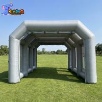 China Custom Giant Inflatable Tent Air Beam Vehicle Shelter 6m × 11.6m × 3.9m with Clear Windows for Car Storage, Detailing, Temporary Workshop and Commercial Use for sale