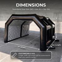 China Custom Inflatable Car Shelter Air Beam Garage Tent Portable Vehicle Enclosure for Car Storage, Detailing, Auto Service and Commercial Projects for sale