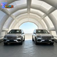 China Custom Giant Inflatable Tent Air Beam Vehicle Bay with Wide Entrance for Fleet Parking, Car Dealership Staging, Temporary Service Garage and Commercial Projects for sale
