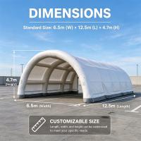 China Custom Giant Inflatable Tent Air Beam Vehicle Bay with Wide Entrance for Fleet Parking, Car Dealership Staging, Temporary Service Garage and Commercial Projects for sale