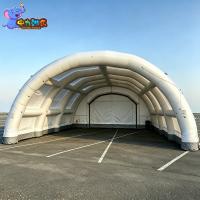 China Custom Giant Inflatable Tent Air Beam Vehicle Bay with Wide Entrance for Fleet Parking, Car Dealership Staging, Temporary Service Garage and Commercial Projects for sale