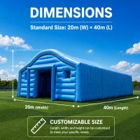 China Custom Giant Inflatable Tent Enclosed Air Beam Sports Hall for Football Training, Sports Clubs, Schools, Coaching Centers and Commercial Indoor Activities for sale