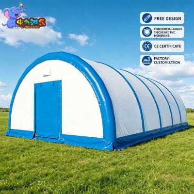 China Custom Giant Inflatable Tent Air Beam Warehouse Shelter for Temporary Storage, Logistics, Pallet Racking, Equipment Protection and Industrial Projects for sale