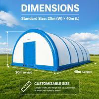China Custom Giant Inflatable Tent Air Beam Warehouse Shelter for Temporary Storage, Logistics, Pallet Racking, Equipment Protection and Industrial Projects for sale