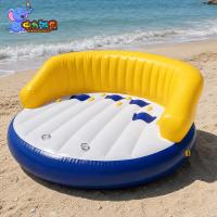 China Commercial Inflatable Towable Lounge for 2-4 Riders, Boat Towable Sofa with High Backrest for Resort, Lake and Water Sports Rental for sale