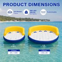 China Commercial Inflatable Towable Lounge for 2-4 Riders, Boat Towable Sofa with High Backrest for Resort, Lake and Water Sports Rental for sale