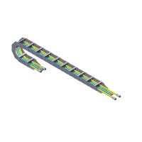 China Industrial Bridge Type Steel Cable Drag Chain 32mm Inner Height Cnc Cable Track for sale