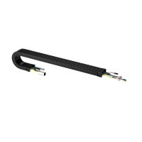 China Full Openable Nylon Cable Drag Chain , CNC Cable Track Chain Black Color for sale