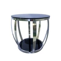 China Home / Hotel Application Metal Round Table Bathroom Shelf with Hooks for sale