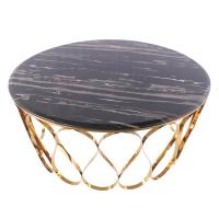 China Marble Surface Material Medium Size Stainless Steel Center Table 40-50cm for sale