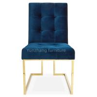 China 201 Stainless Steel Velvet Cozy Sofa Chair Hotel / Living Room Furniture for sale