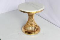 China Rotary Steel Pipe Small Waist Design Round Side Table End Table for sale