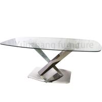 China Glass Top Dining Large Table Chair Sets 36 Inches Length for sale