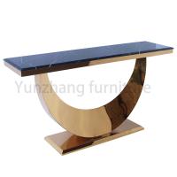 China Simple Collection Console Table With Black Marble For Living Room for sale