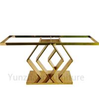 China Console Table With Gold Base Hotel Furniture for sale