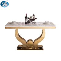 China Premium 6 Chair Marble Dining Set 36 Inches Table Rectangle Shape for sale
