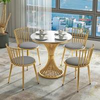 China Stylish Tea Table with Metal Base The Perfect Combination of Style and Function for sale