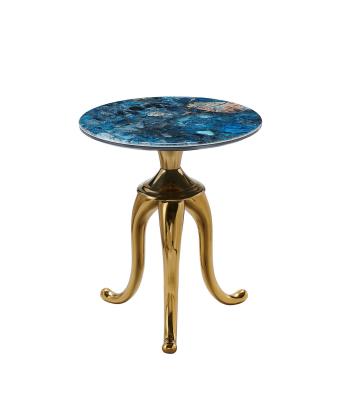 China Stylish Tea Table with Metal Base The Perfect Blend of Form and Function for sale