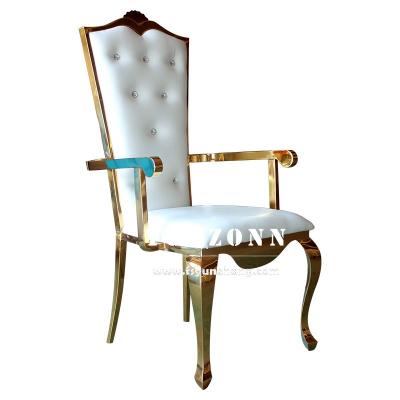 China Elegant Strong Wedding Banquet Chair Gold Frame For Reception And Event for sale