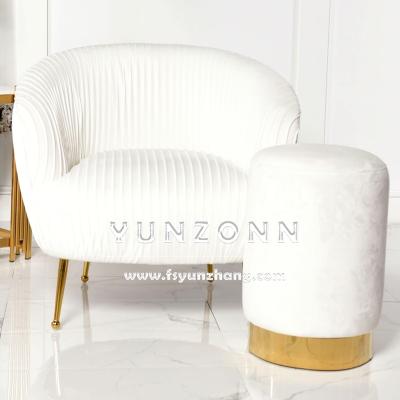 China Modern Luxury Velvet Fabric Single Sofa Chair for Hotel and Living Room with 15-30 Days Delivery for sale