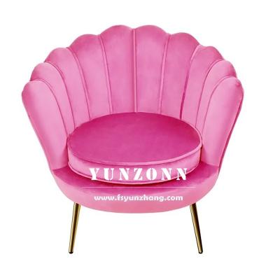 China Modern Seashell Sofa with Stainless Steel Frame and Velvet Combination for Hotels Living Rooms Dining Areas Malls for sale