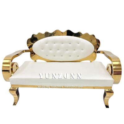 China Luxury European Design Classical Sofa Stainless Steel Frame for Hotel Wedding Banquet Living Room Furniture or Event for sale
