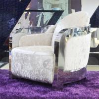 China Luxury Gray Velvet /Genuine Leather/PU  Sofa with Stainless Steel Legs for Living Dining Hotel Villa for Corner Apartment for sale