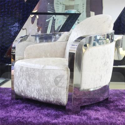 China Luxury Gray Velvet /Genuine Leather/PU  Sofa with Stainless Steel Legs for Living Dining Hotel Villa for Corner Apartment for sale