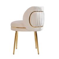 China Stainless Steel Velvet Durable Luxury Modern Design Hotel Leisure Wedding Banquet Dining Chair for sale