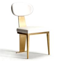 China Golden Stainless Steel Wedding Dinning Chairs Fabric Synthetic Leather Furniture Dining Restaurant Chair for sale