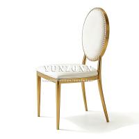 China Luxury White PU Leather Stainless Steel Durable Wedding Chair for Hotel Dining Outdoor Villa Living Room Use with Modern Design for sale