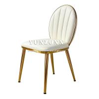 China Luxury Single Leisure Chair with Stainless Steel Frame Hot Sale Design for Dining Hotel Wedding Party Banquet Use for sale