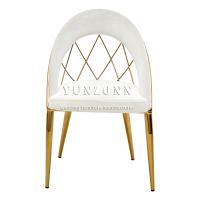 China Wholesale New Design Elegant Gold Stainless Steel Modern Banquet Hall Wedding and Event Chairs for sale