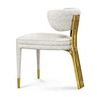 China Beautiful Chair Fashion Design Grand Luxury Wedding Chairs Hotel Golden Stainless Steel Metal Dinner Dining Chair for sale