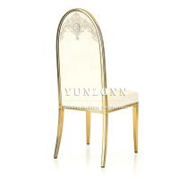 China Modern Design Wedding Event Decoration Banquet Party Furniture Rental Stainless Steel Chair Couple Chair for sale