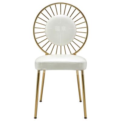 China Wholesale Round Back Dining Stainless Steel Wedding Luxury Event Chair for sale