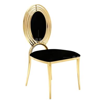 China Hot Sales Wholesale Popular Outdoor Hall Event Rental Modern Gold Metal Frame Wedding Chairs Events for sale