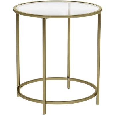 China Cheap Gold Glass Top Modern Nordic Coffee Table Living Room Furniture Home Furniture for sale
