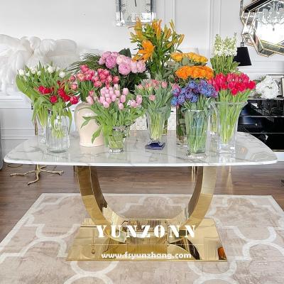 China Modern Luxury U-Shape Dining Tables and Chairs Stainless Steel for Living Room or Events & Weddings for sale