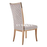 China Scaninavian Nordic Dining Chairs Stainless Steel Gold Legs Chinese Dinning Room Home SS Furniture High Back Chair for sale